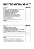 KS3 Dance Self-Assessment Sheet | Teaching Resources