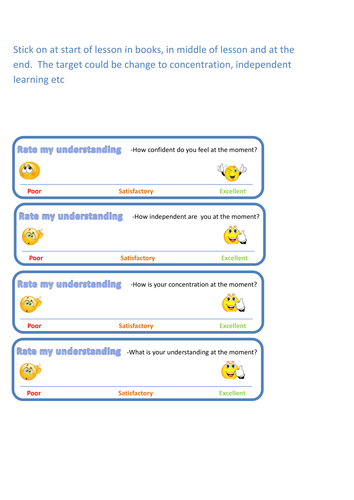 Assessment and monitoring to stick in students books | Teaching Resources