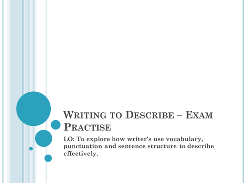 Writing to Describe | Teaching Resources