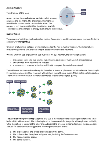 Nuclear Fission Lesson and Resources AQA GCSE Physics/Additional ...