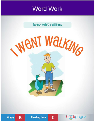 I Went Walking Word Work (Beginning Letter Sounds) , Kindergarten ...
