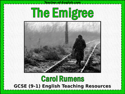 The Emigree by Carol Rumens (PowerPoint and worksheets) | Teaching ...