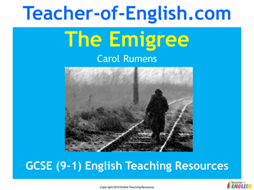 The Emigree by Carol Rumens (PowerPoint and worksheets) by Teacher-of ...