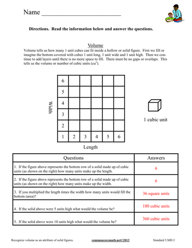 Find Volume of Cubes - 5.MD.3 | Teaching Resources