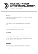 Probability Trees (without Replacement) - Complete Lesson | Teaching ...