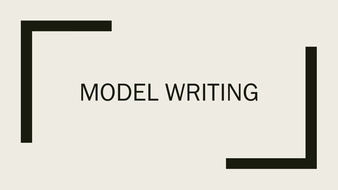 Model Writing Examples | Teaching Resources