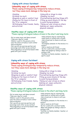 Stress PSHE | Teaching Resources