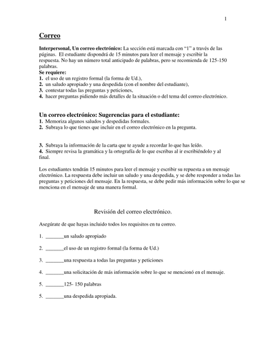 El Correo Electronico PowerPoint and Handouts for AP Spanish | Teaching ...