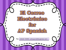 El Correo Electronico PowerPoint and Handouts for AP Spanish | Teaching ...