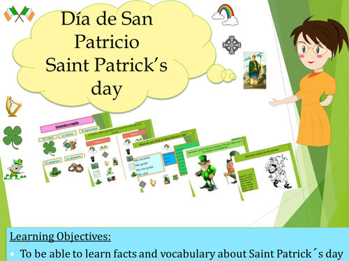 Spanish Saint-Patrick Day (lesson+exercices)/ El Dia de San Patricio ...