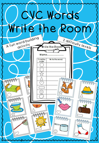 CVC Words 'Write the Room' | Teaching Resources