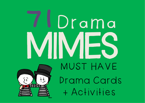 MIME Drama Cards + Mime Activities | Teaching Resources