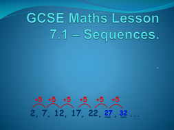 GCSE Maths sequences lesson. | Teaching Resources