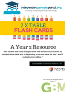 2 - 12 x Times Table Multiplication Flash Cards | Teaching Resources
