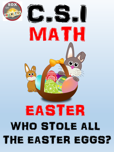 Easter Math Activity: Easter CSI Math - Who Stole The Easter Bunnies ...