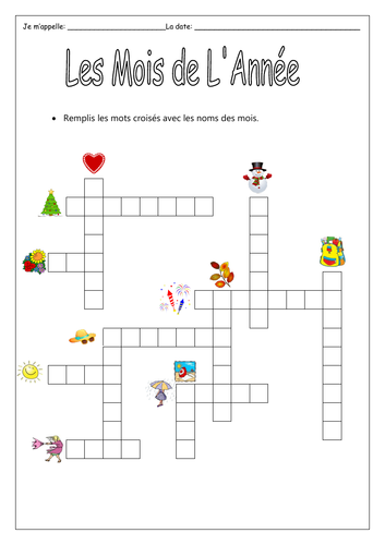 FRENCH - Months & Seasons - Les Mois de l'Année et Les Saisons ...