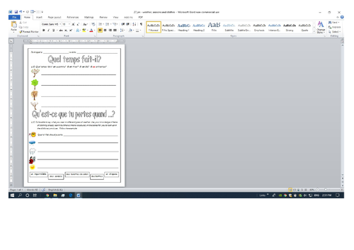FRENCH - Months & Seasons - Les Mois de l'Année et Les Saisons ...