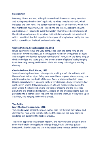 Gothic Story Openings and Gothic Writing Techniques (4 lessons, ready ...