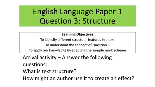 New AQA Question 3 lesson based on The Fault in Our Stars | Teaching ...