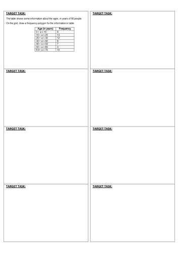 Target Tasks Maths Stickers 3 KS3/KS4 | Teaching Resources