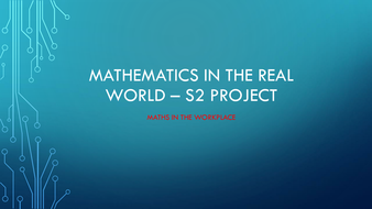 Mathematics in the Real World Project | Teaching Resources