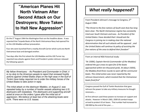 Vietnam War - 1960s Why did America get involved in Vietnam - whole ...