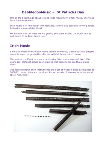 Irish Music for St Patrick's Day | Teaching Resources