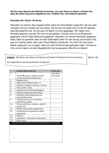 Speaking and Writing Strategies for German IGCSE | Teaching Resources