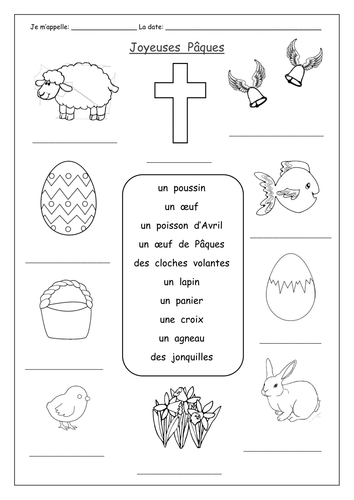 FRENCH - Easter - Joyeuses Pâques Activity Booklet - Worksheets ...
