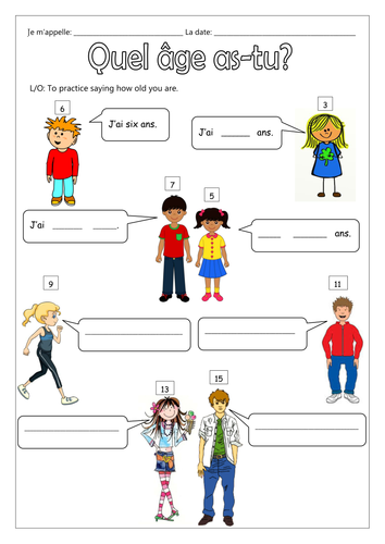FRENCH - How old are you? - Quel âge as-tu? et C'est quand ton ...