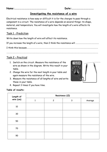 Resistance - NEW KS3 | Teaching Resources