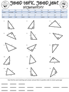 Trigonometry collect a joke | Teaching Resources