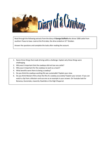 American West- Cowboys to Conflict | Teaching Resources