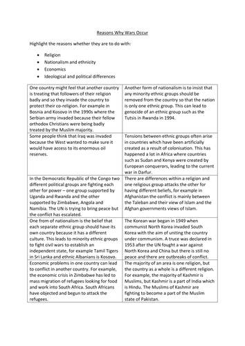 Religion peace and conflict | Teaching Resources