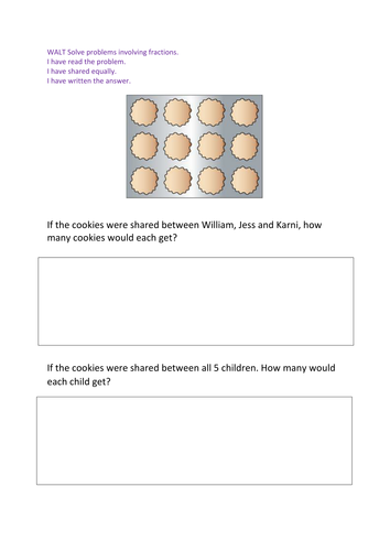 Year 2 Problem Solving Fractions | Teaching Resources