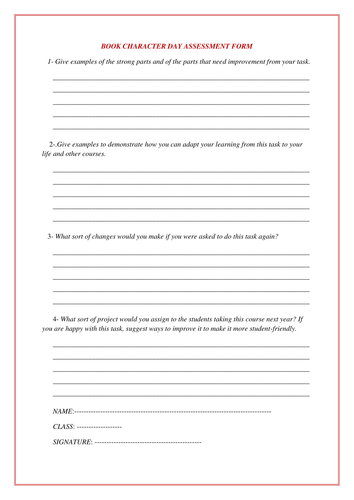 Book Character Day Project: A Great Way to Finish the School Year ...