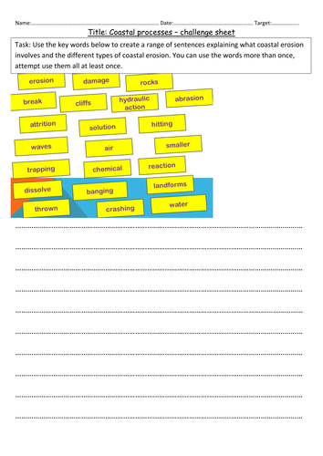 Coastal processes | Teaching Resources