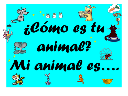 Spanish Teaching Resources: Colours & Adjectives To Describe Pets ...