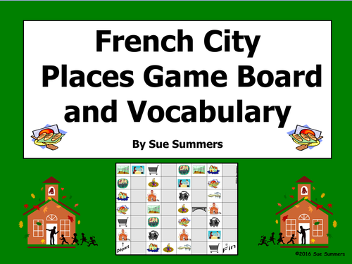 French City Places Board Game and Vocabulary | Teaching Resources