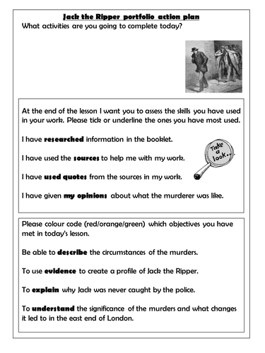 Jack the Ripper resource, activity and assessment package (15 resources ...