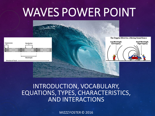 Waves Bundle: 1 Power Point & 2 Graphic Organizers for Interactive ...