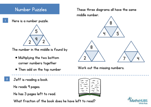 Reasoning - Problem Solving - Number Puzzles (KS1) and Shape Problems ...