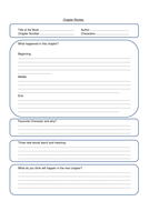 Chapter review template | Teaching Resources