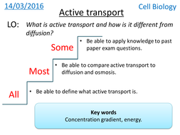Active Transport - NEW GCSE | Teaching Resources