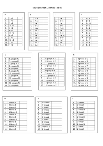 Times Tables - Multiplication | Teaching Resources