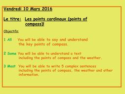 Les points cardinaux, points of compass, games, reading 8 questions ...
