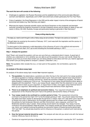 The Russian Revolution, Lenin's New Economic Policy NEP and Stalin's ...