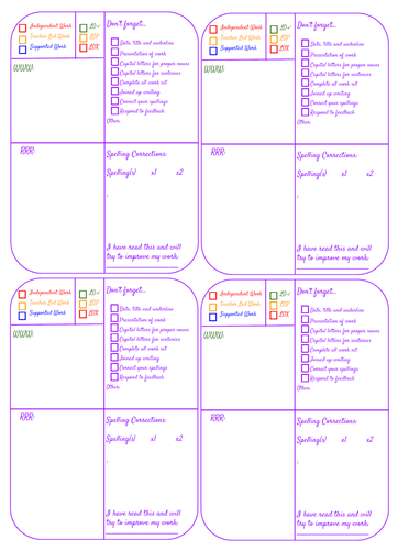 WWW/RRR Stickers for Marking/Feedback -Maths and English - KS2/KS3/GCSE ...