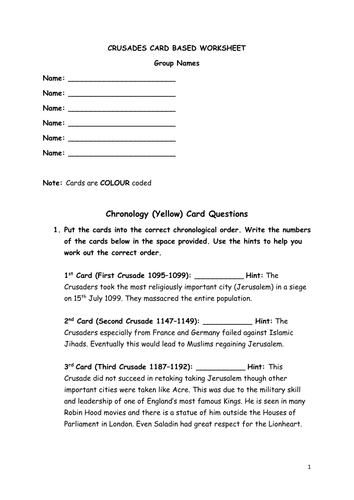 The Crusades | Teaching Resources