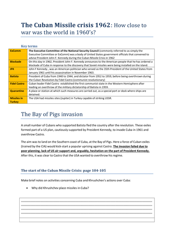 The Cuban Missile Crisis: 1962 | Teaching Resources